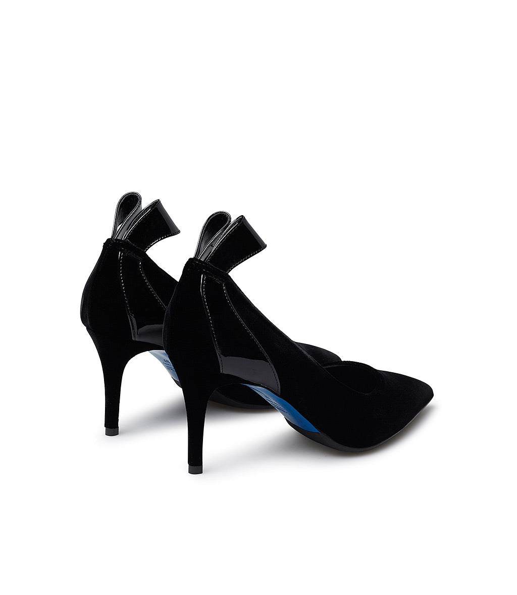 Décolleté in velluto e vernice nera | Loriblu