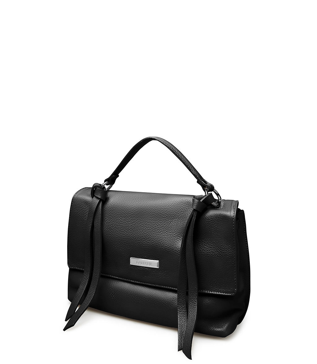 Black leather shoulder bag | Loriblu